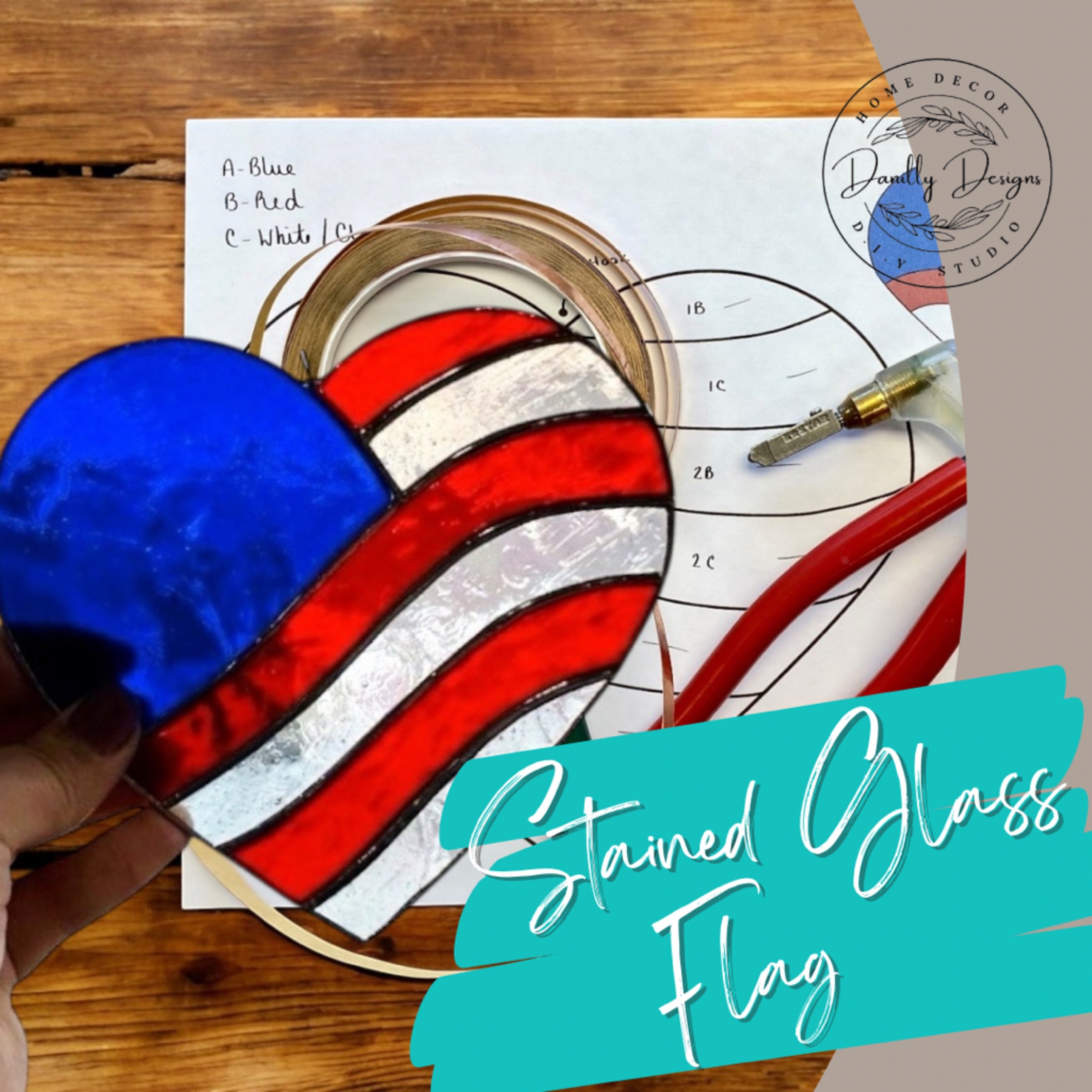 7/1/2025 Stained Glass Flag Suncatcher @6:00 P.M. | Danilly Designs
