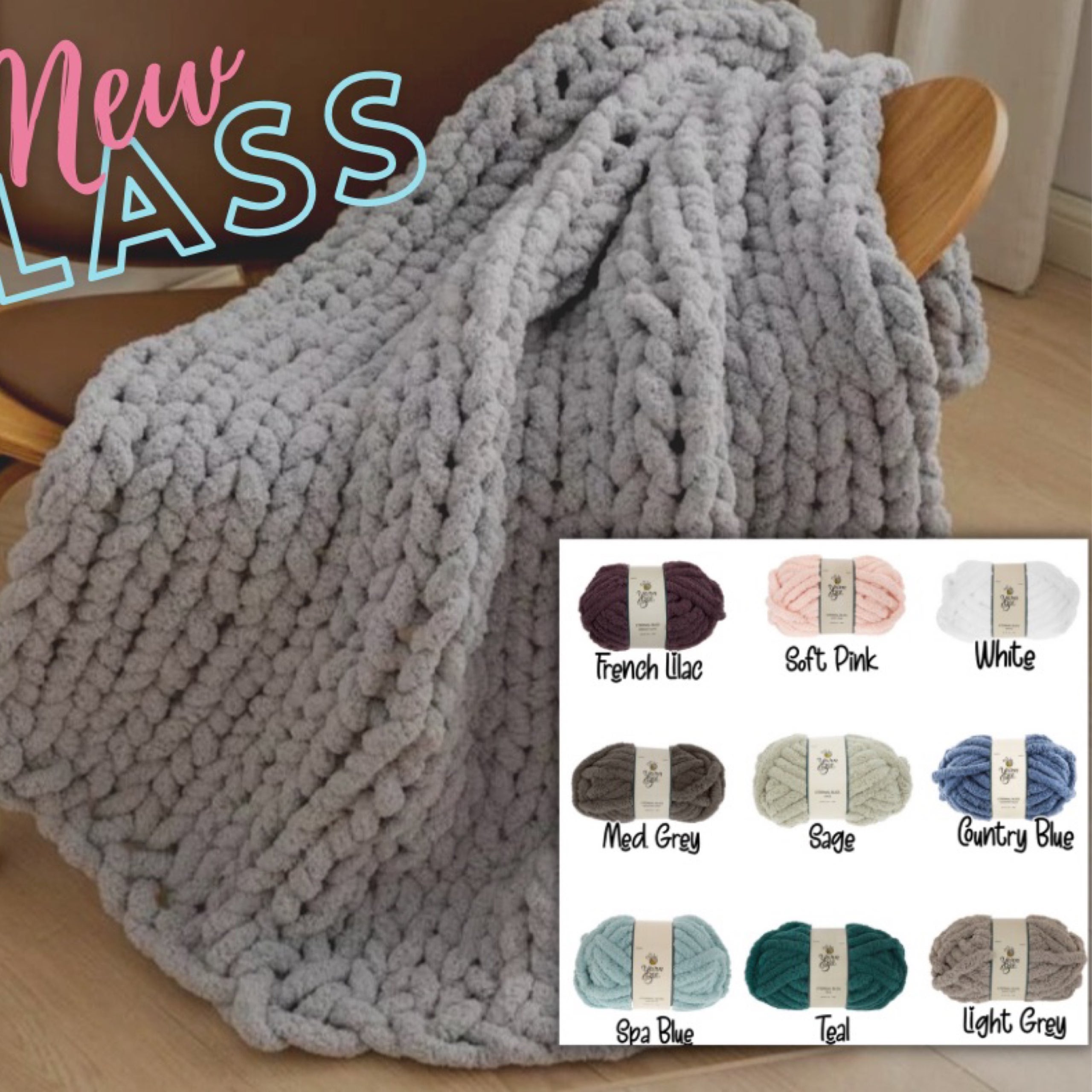 9/21 Chunky Knit Blanket Class | Danilly Designs